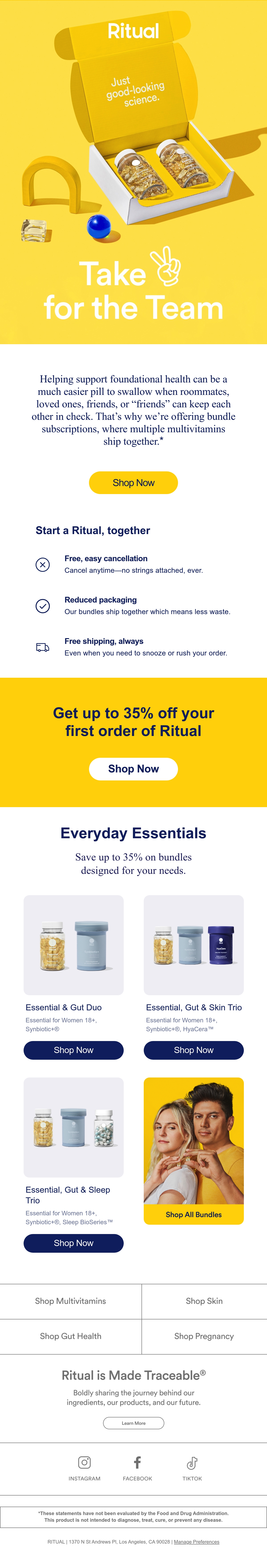 Email Inspiration from Ritual - Email Love