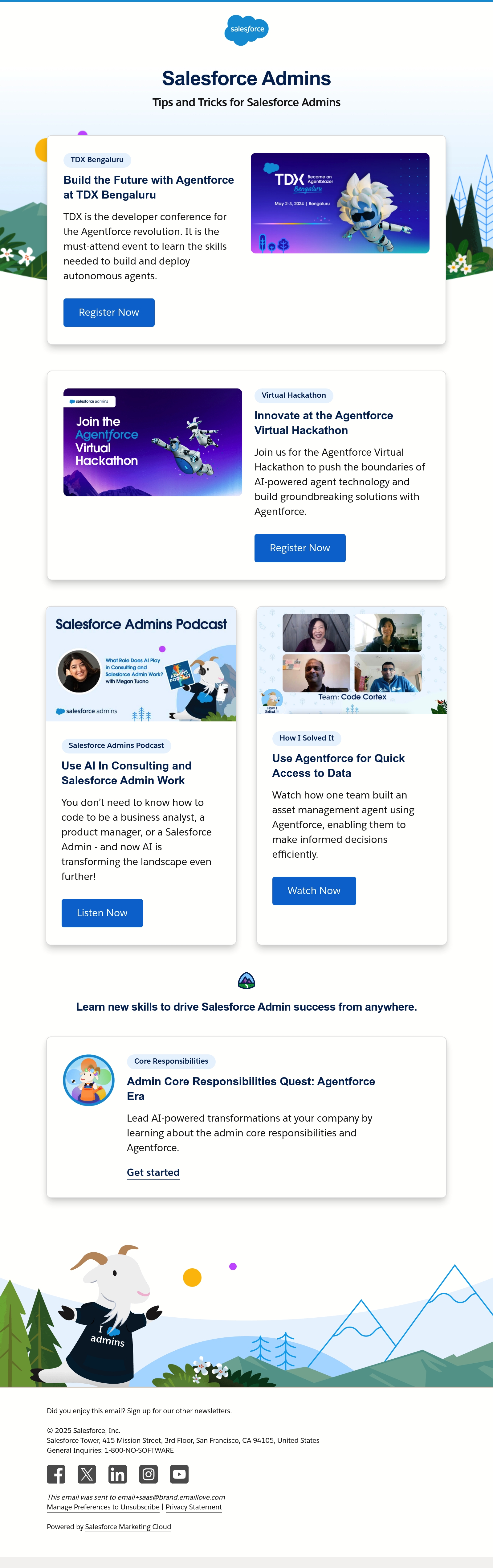 Email Inspiration from Salesforce Admin Digest - Email Love