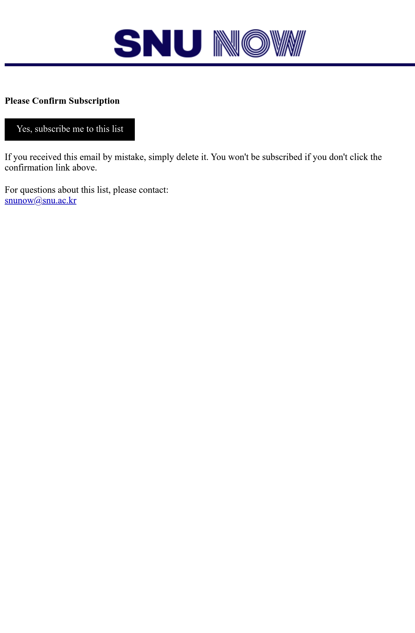 Email Inspiration from SNU NOW - Email Love