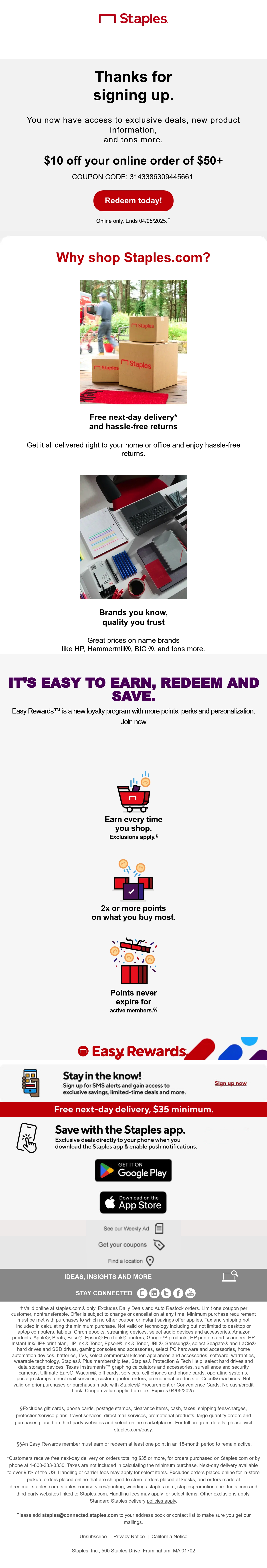 Email Inspiration from Staples - Email Love