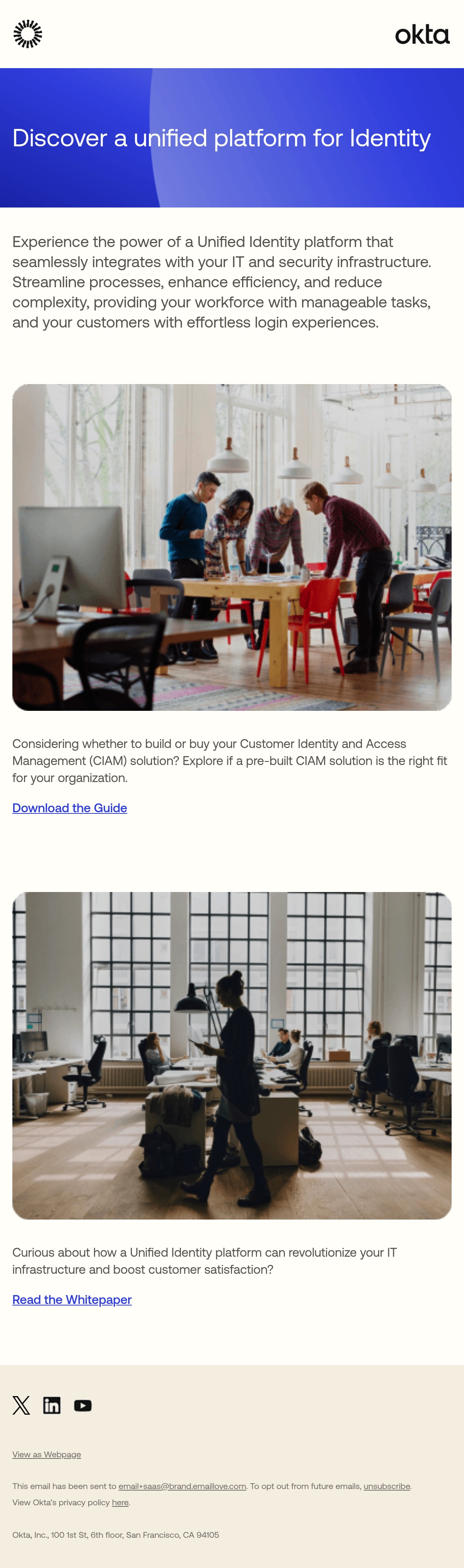 Email Inspiration from The Okta Team - Email Love