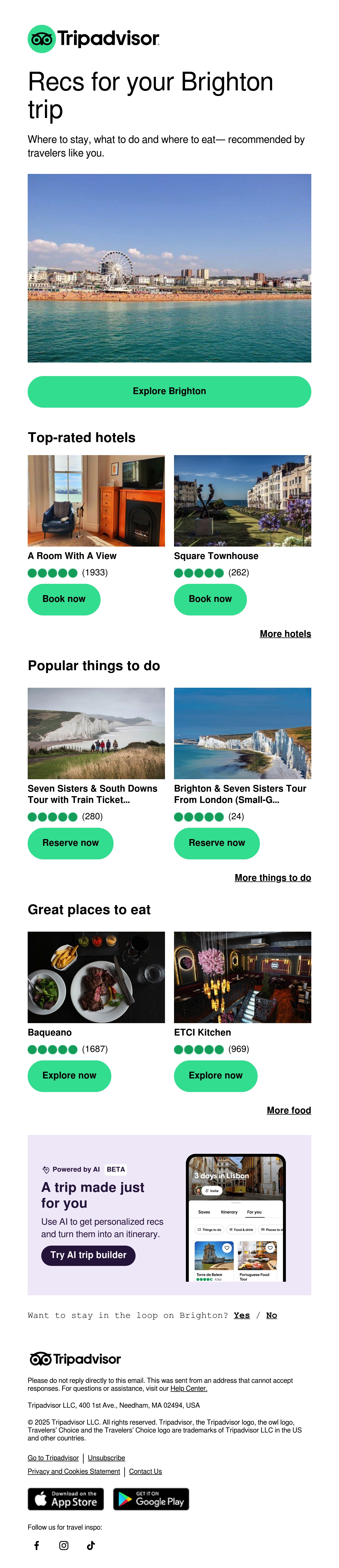 Email Inspiration from Tripadvisor - Email Love