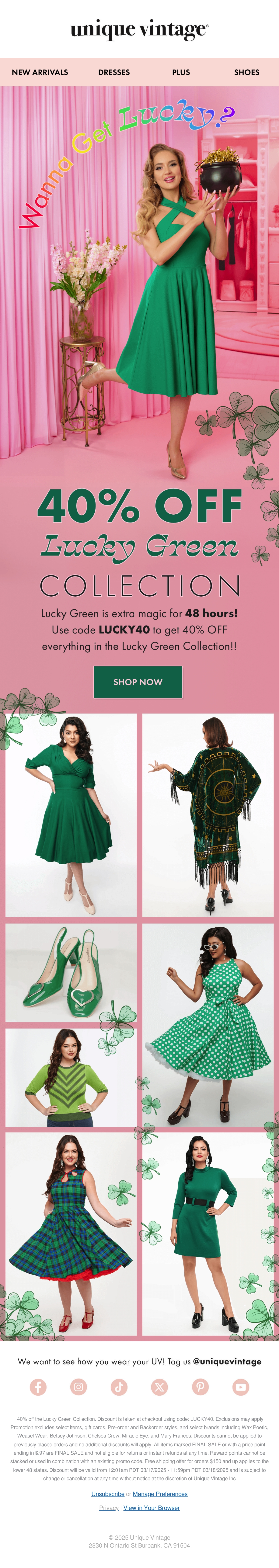 Email Inspiration from Unique Vintage - Email Love