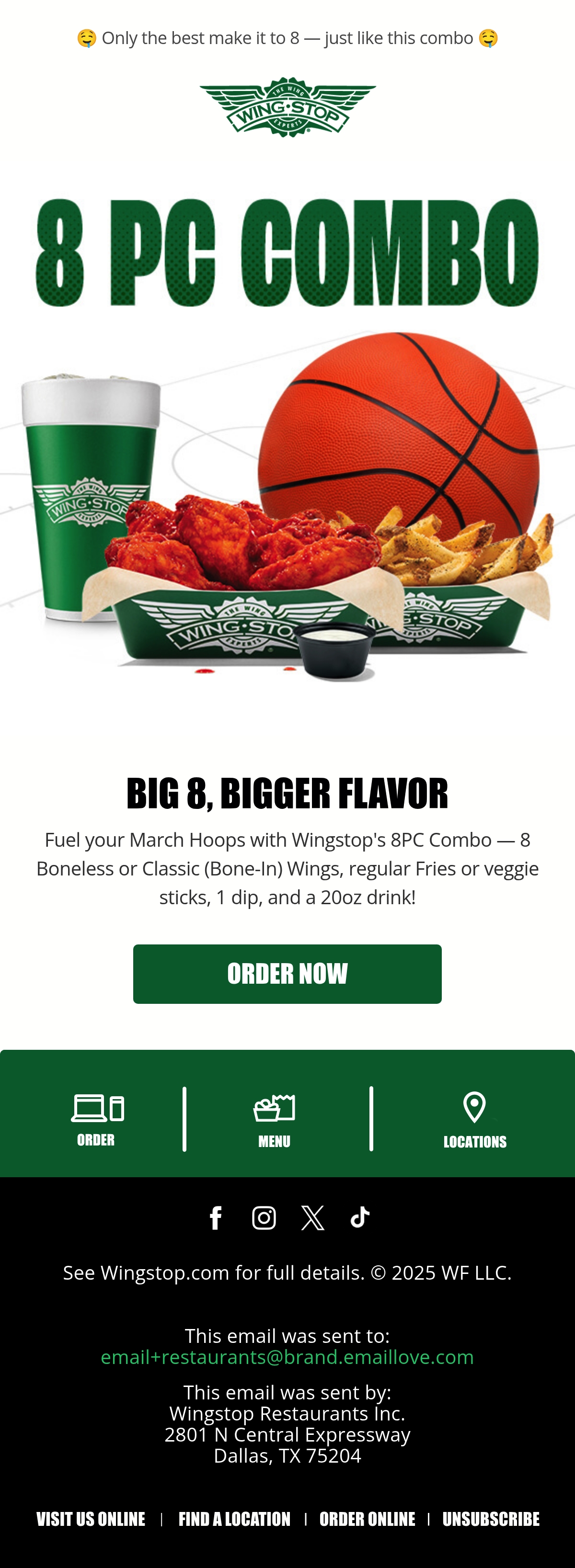 Email Inspiration from Wingstop - Email Love