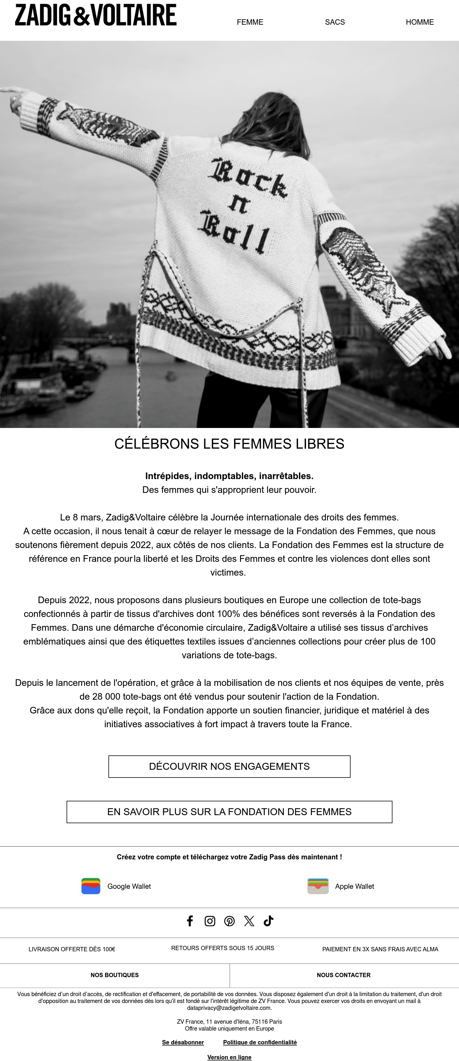 Email Inspiration from Zadig&Voltaire - Email Love