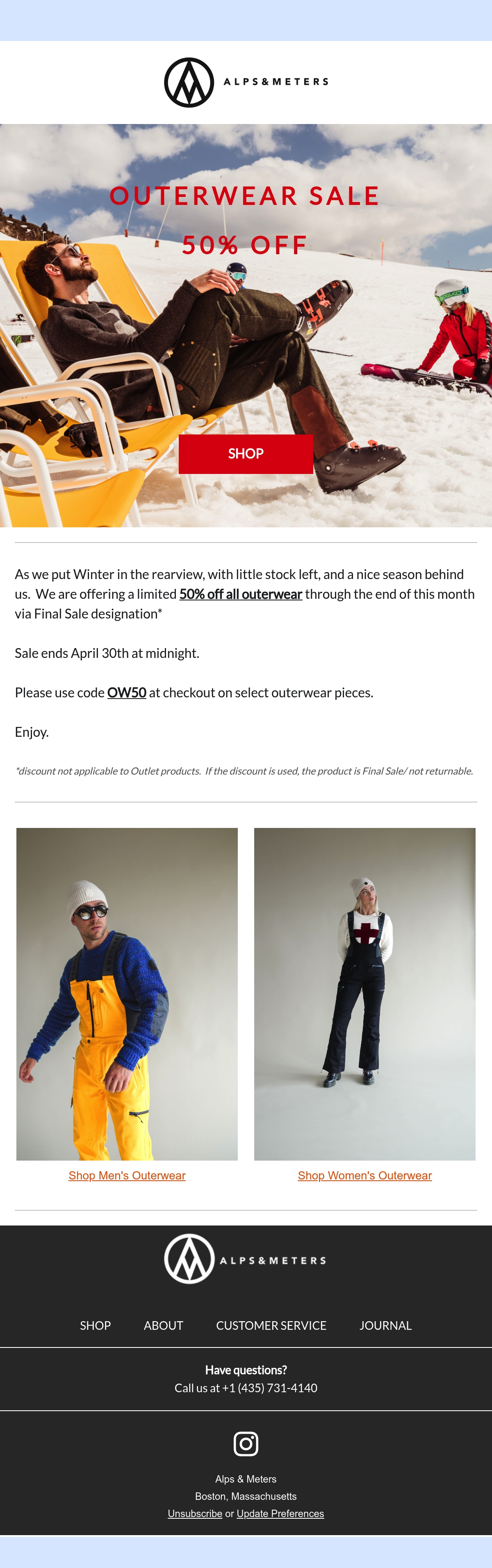 Email Inspiration from Alps & Meters - Email Love