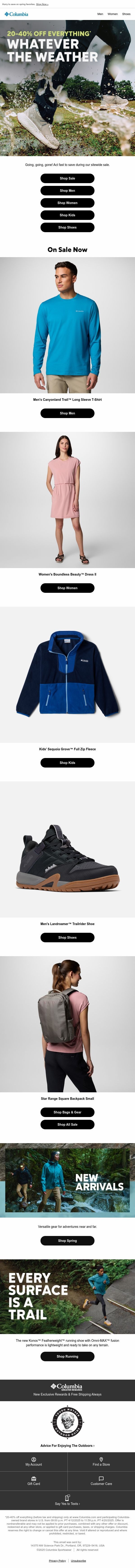 Email Inspiration from Columbia - Email Love