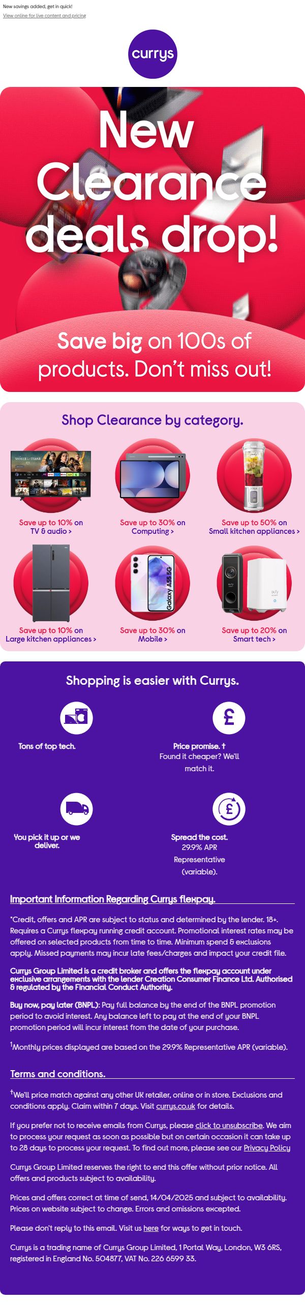 Email Inspiration from Currys - Email Love