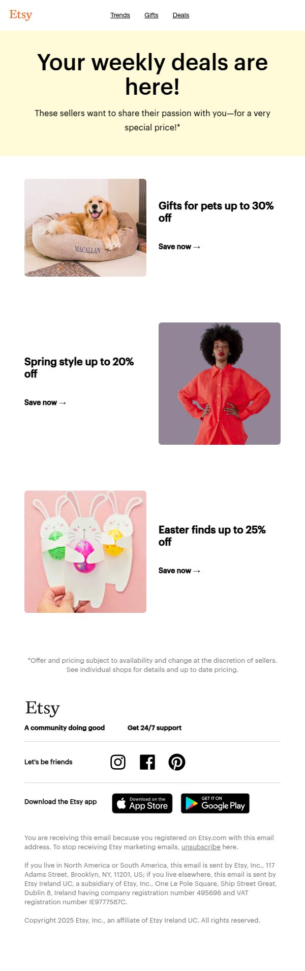 Email Inspiration from Etsy - Email Love