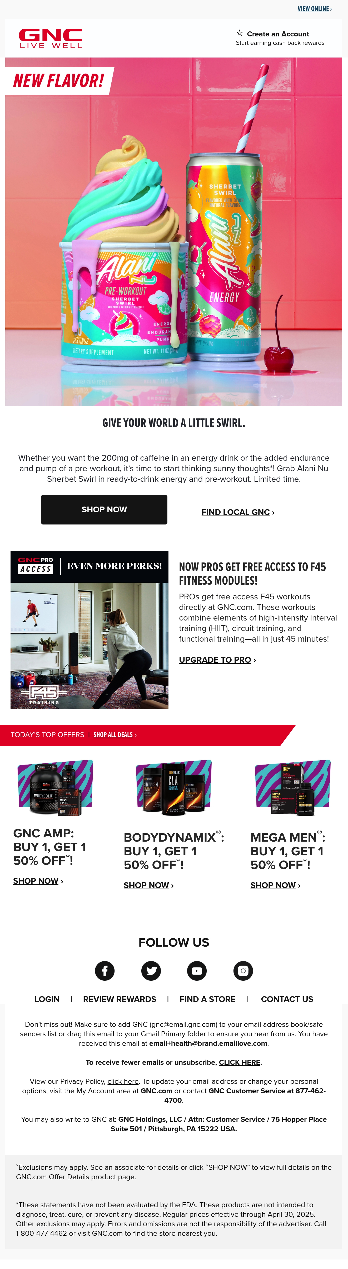 Email Inspiration from GNC - Email Love