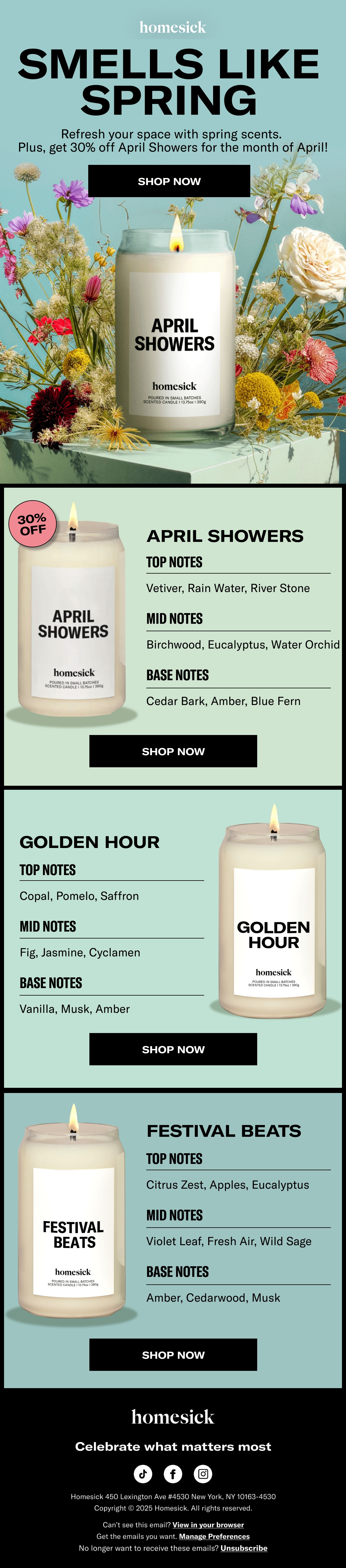 Email Design Inspiration by Homesick