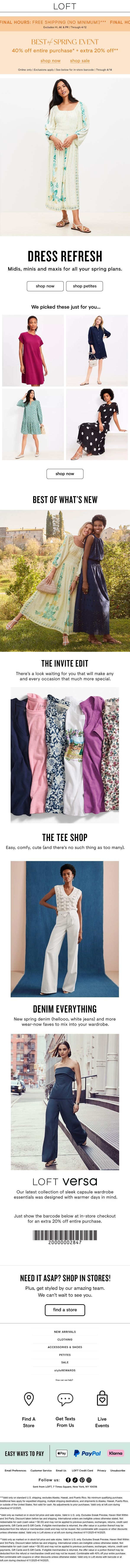 Email Inspiration from LOFT - Email Love