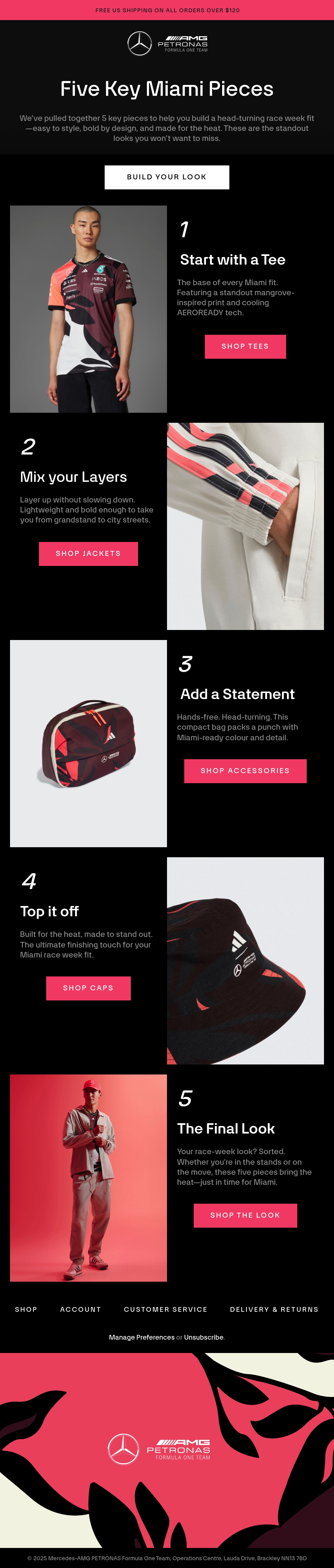 Email Design Inspiration by Mercedes-AMG PETRONAS F1 Team