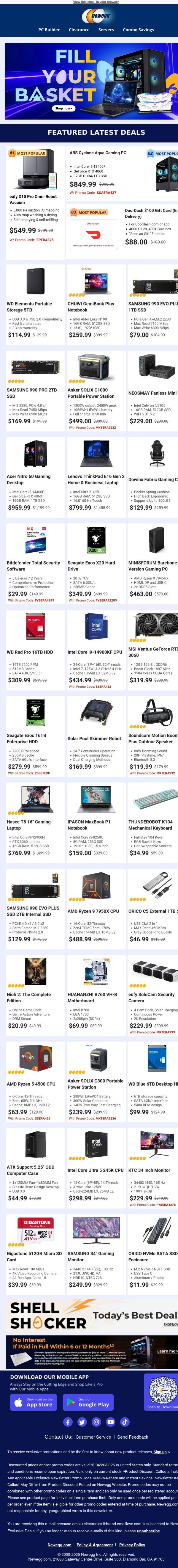 Email Inspiration from Newegg.com - Email Love