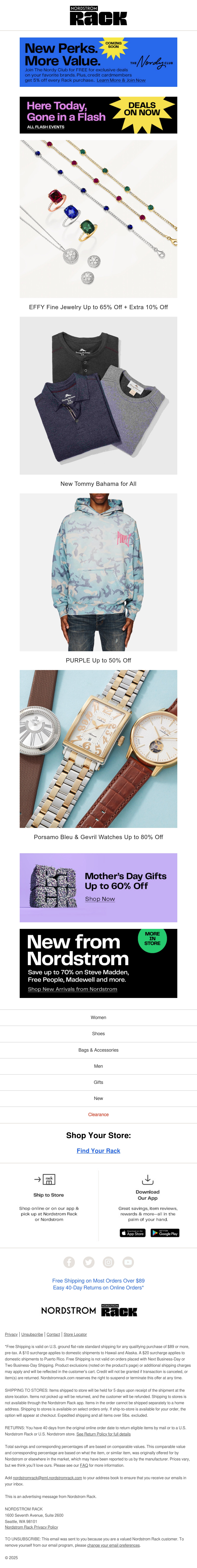 Email Inspiration from NORDSTROM RACK FLASH - Email Love