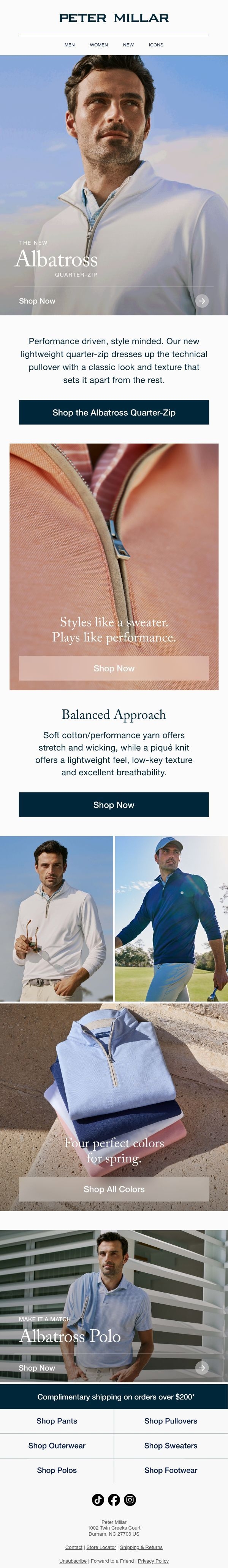 Email Inspiration from Peter Millar - Email Love