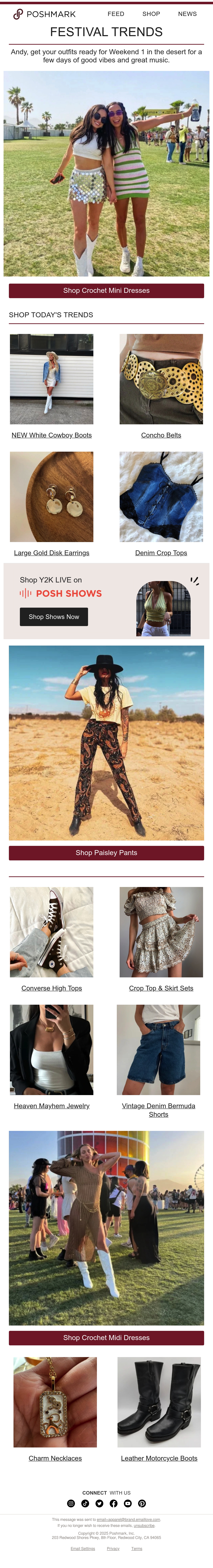 Email Inspiration from Poshmark Shopping - Email Love