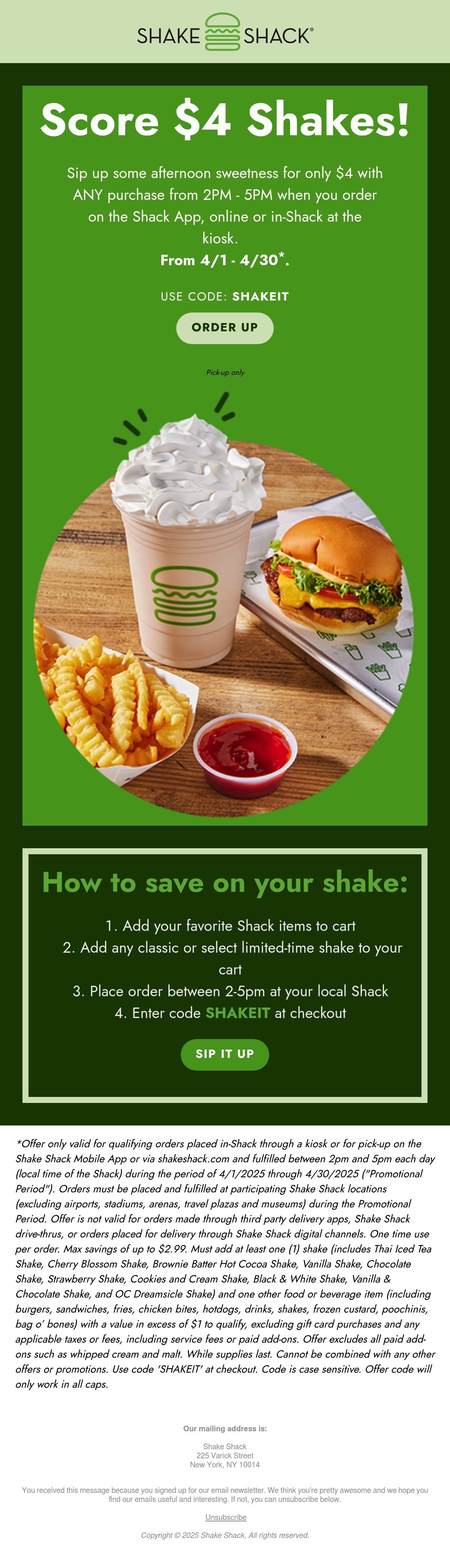 Email Inspiration from Shake Shack - Email Love