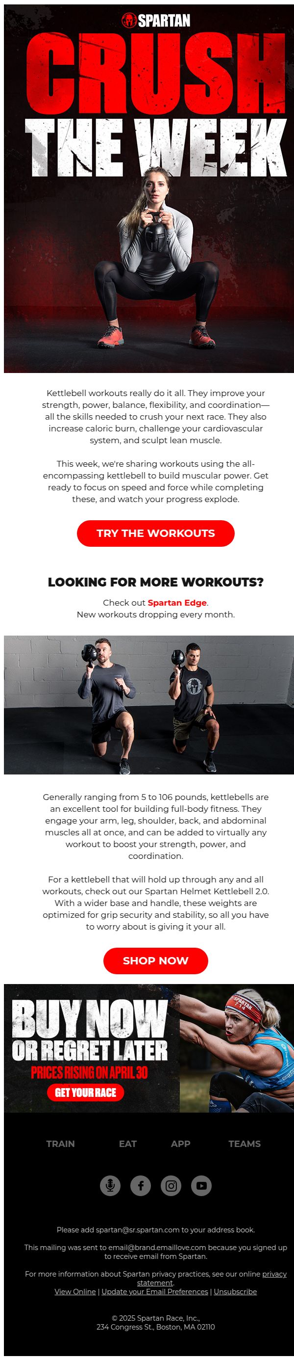 Email Inspiration from Spartan - Email Love