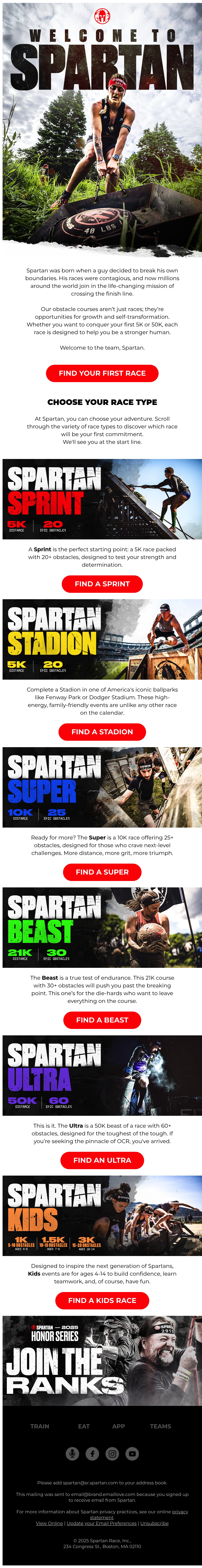 Email Inspiration from Spartan - Email Love