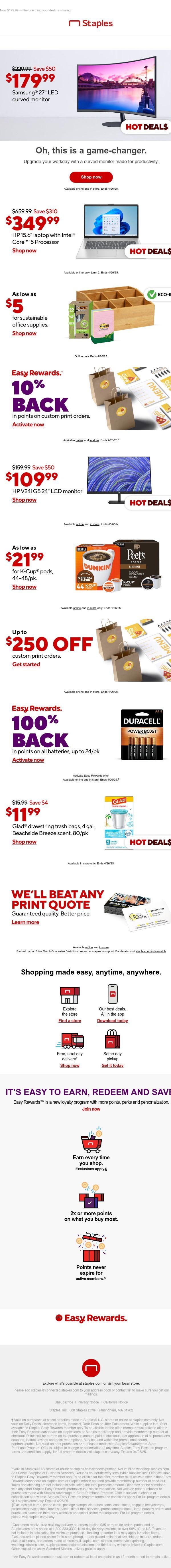 Email Inspiration from Staples - Email Love