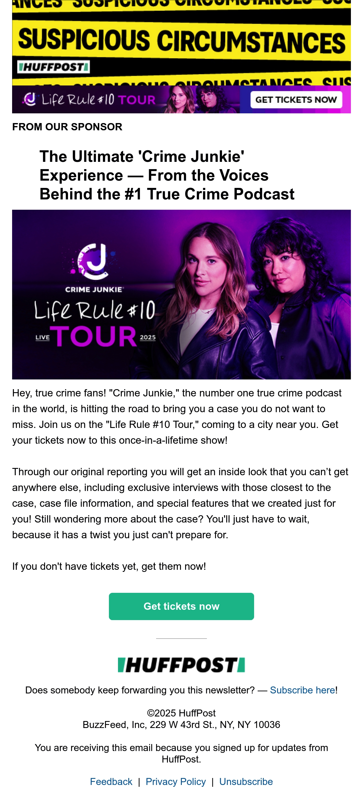 Email Inspiration from Suspicious Circumstances - Email Love