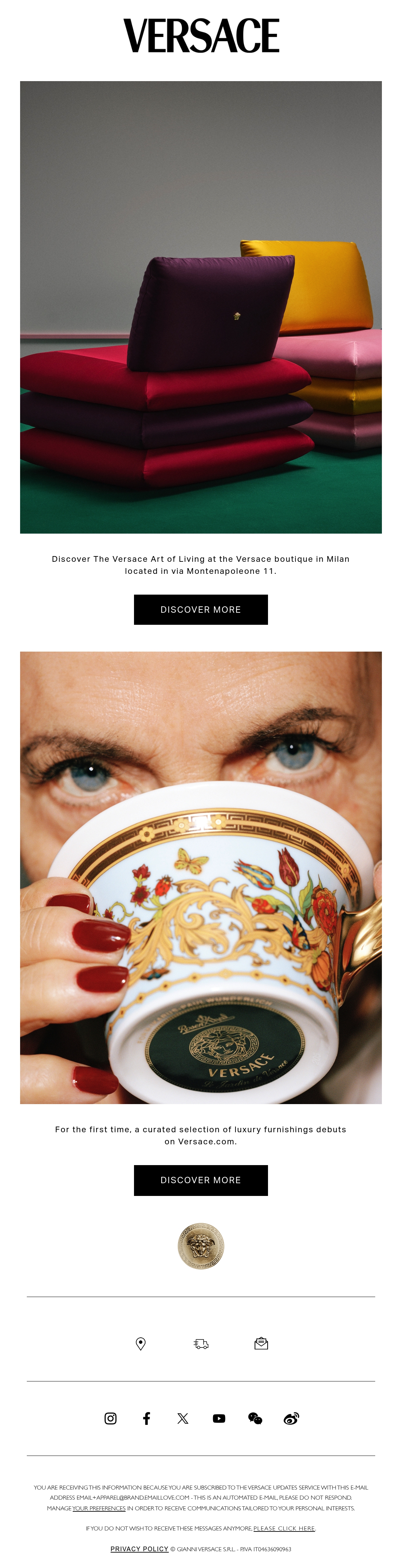 Email Inspiration from VERSACE - Email Love