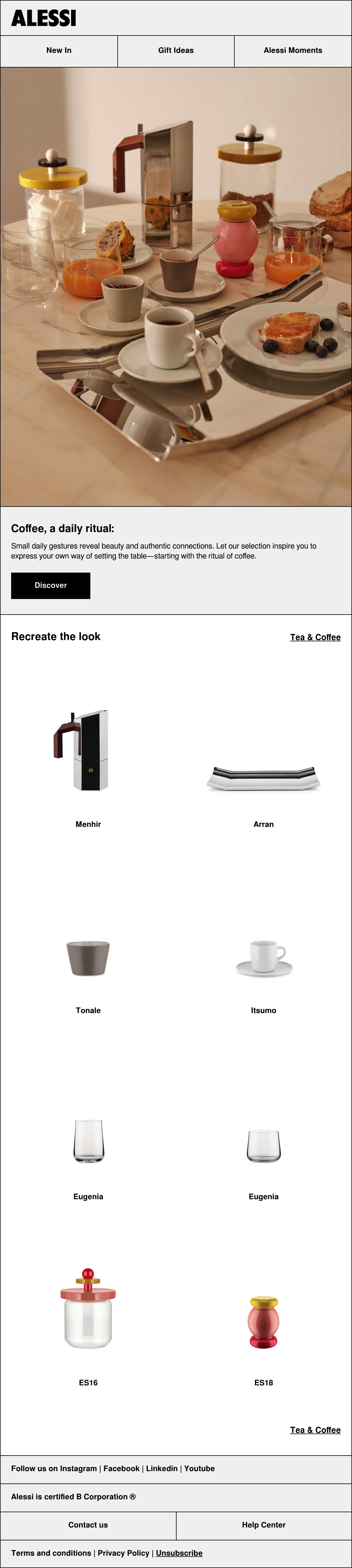 Email Design Inspiration by Alessi