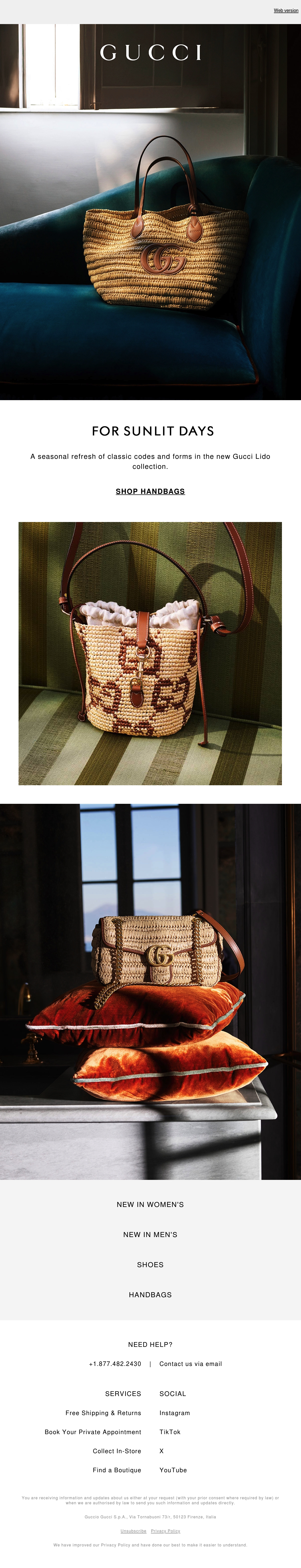 Email Inspiration from Gucci - Email Love