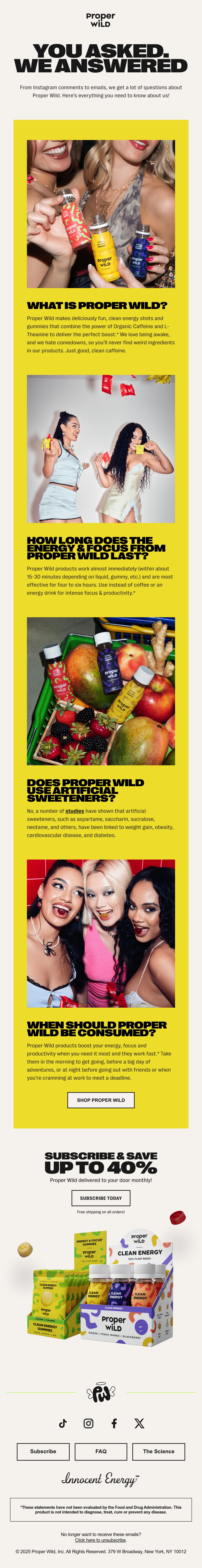 Email Inspiration from Proper Wild - Email Love