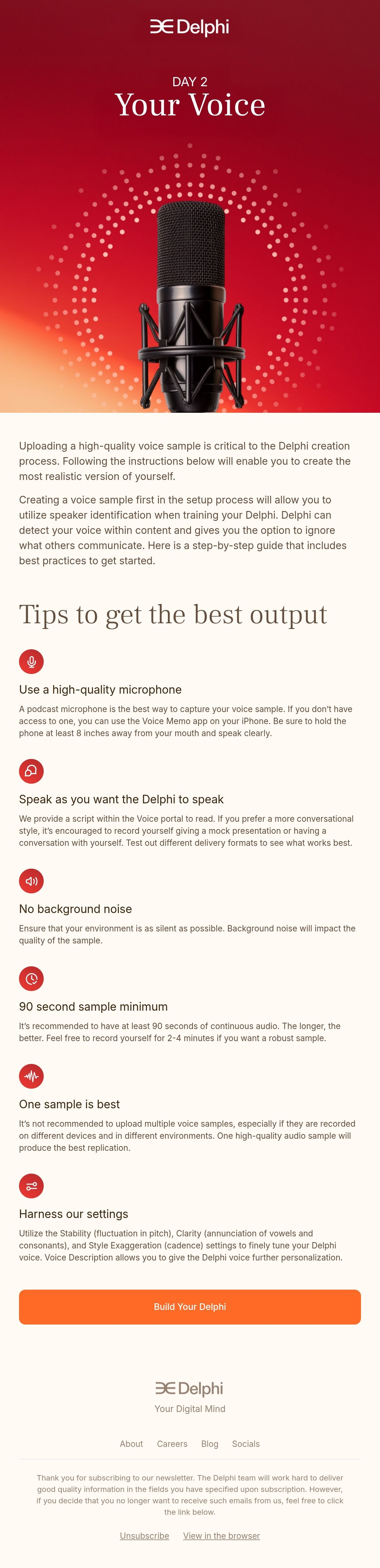 Email Design Inspiration by Delphi