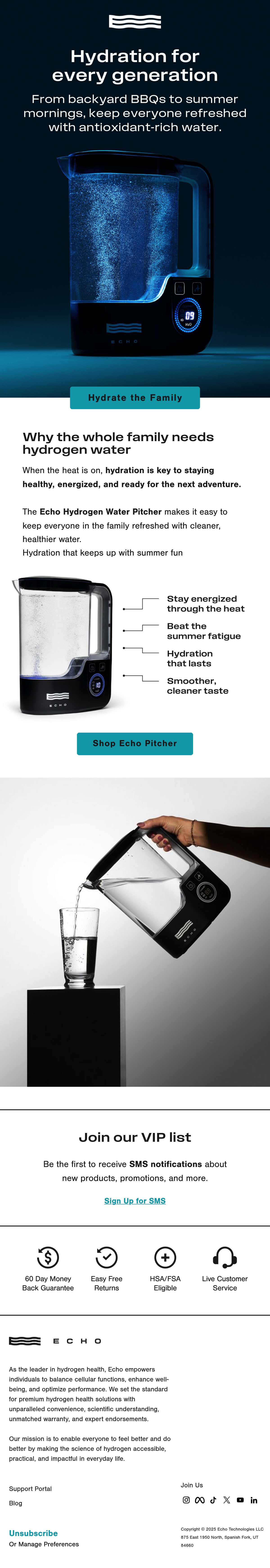 Email Design Inspiration by Echo Water