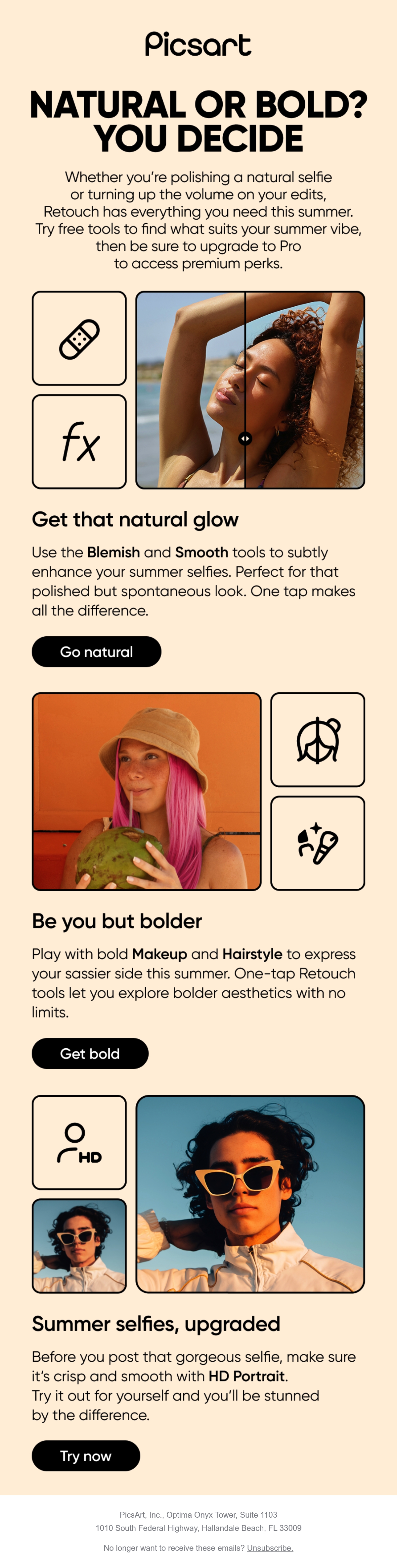 Email Design Inspiration by Picsart