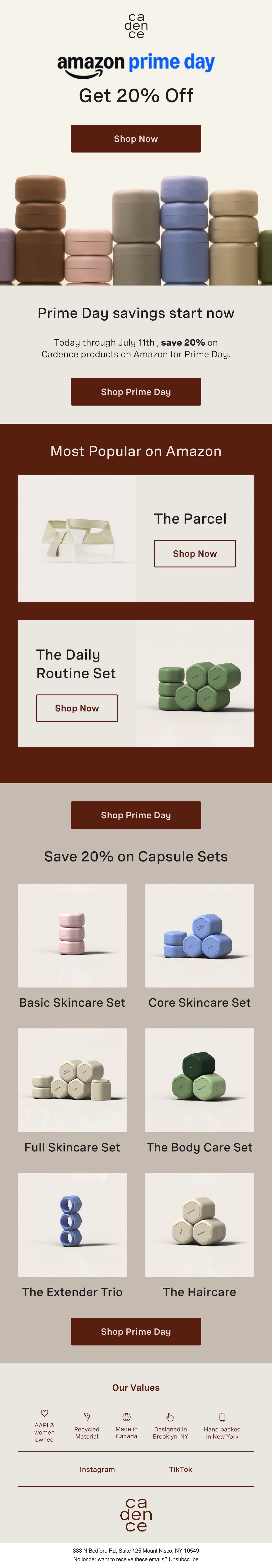 Email Design Inspiration by Cadence