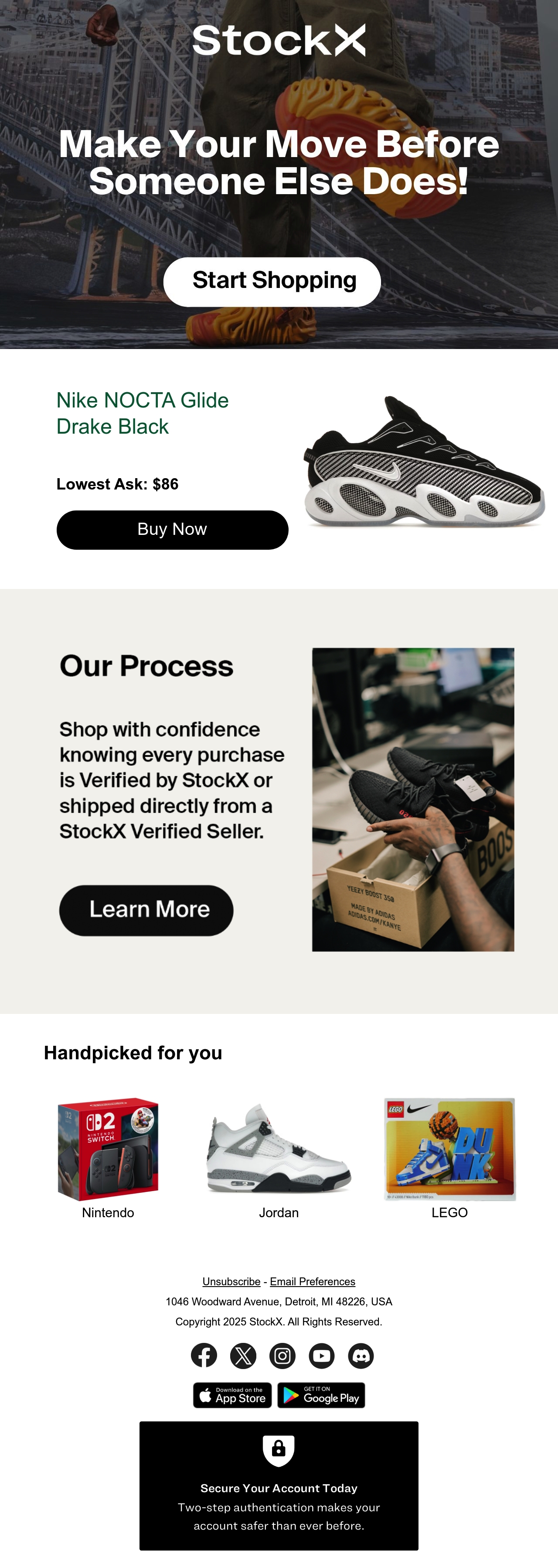 Email Design Inspiration by StockX