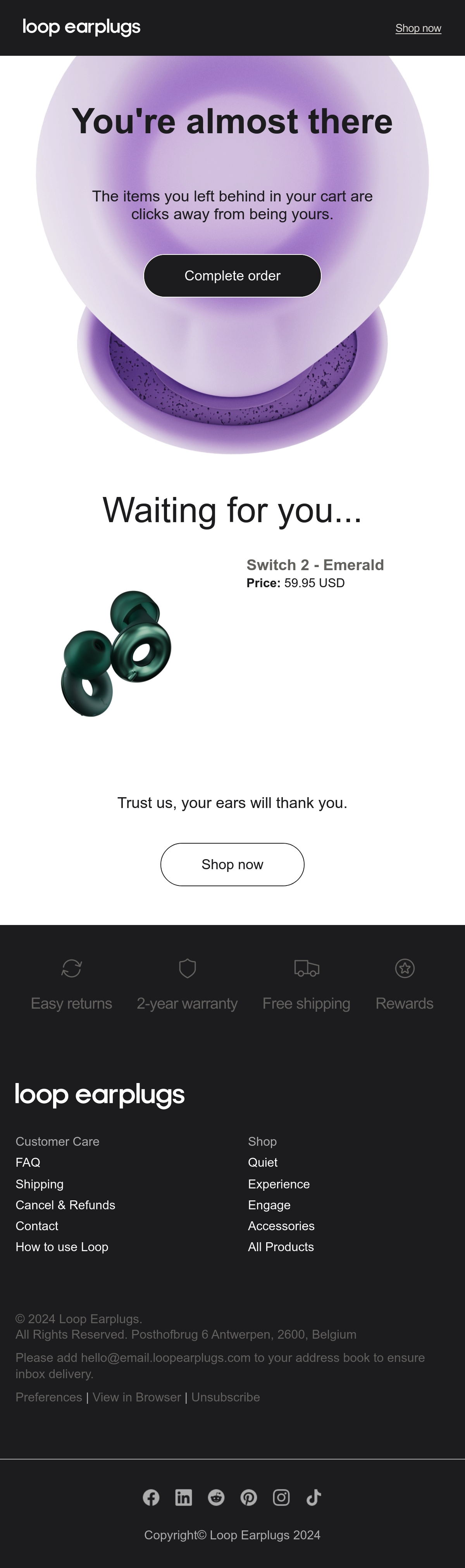 Email Design Inspiration by Away