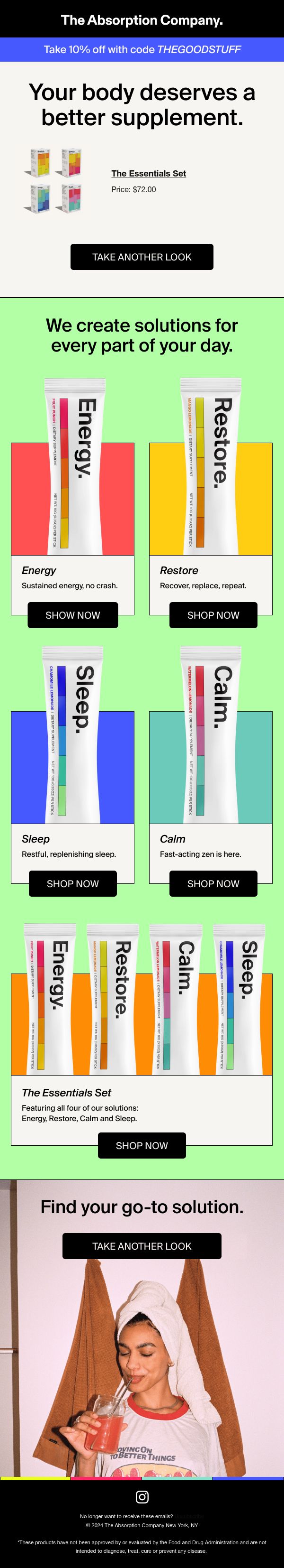 Email Design Inspiration by Away